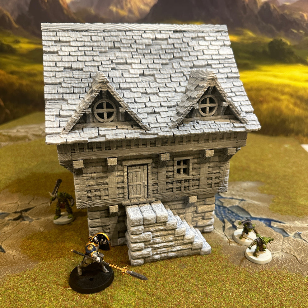 Large two-story Fantasy house 28mm scale – Terrainaform